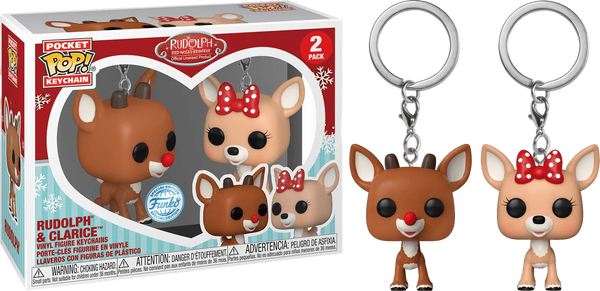 Rudolph - Rudolph & Clarice US Exclusive Pop! Keychain 2-Pack [RS ...