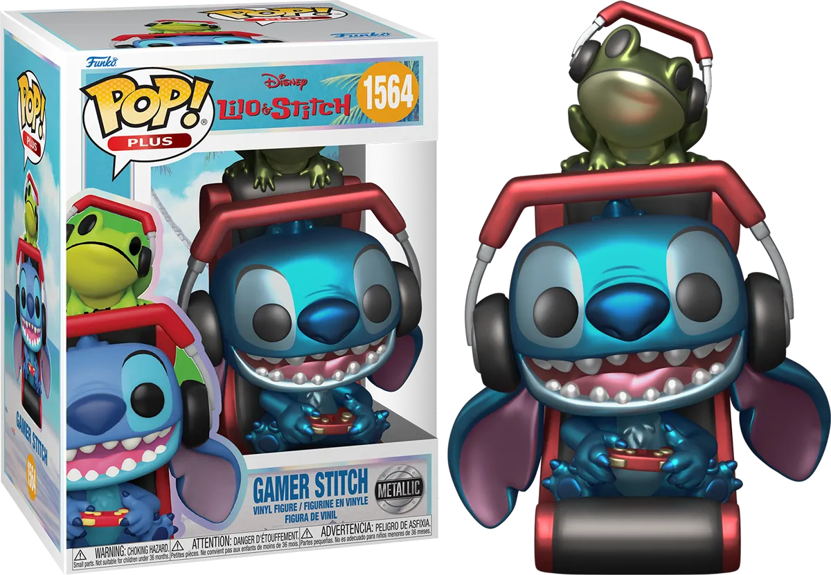 Lilo & Stitch - Gamer Stitch (Metallic) Pop! Vinyl