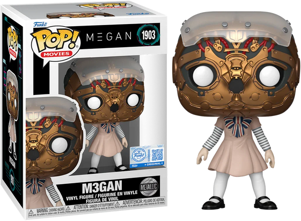 M3GAN - M3GAN Robot Face Exposed US Exclusive Metallic Pop! Vinyl [RS]