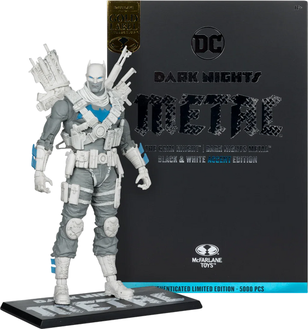DC Multiverse - The Grim Knight B&W With Accent Gold Label 7" Figure